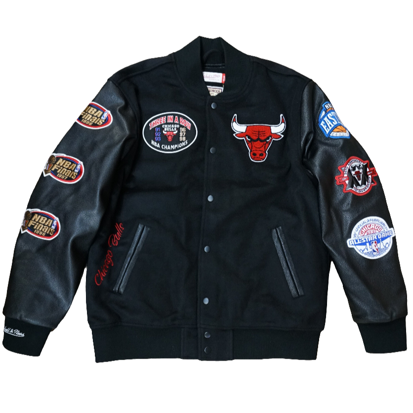 Chicago Bulls Mitchell & Ness blackout varsity jacket – TEAMS